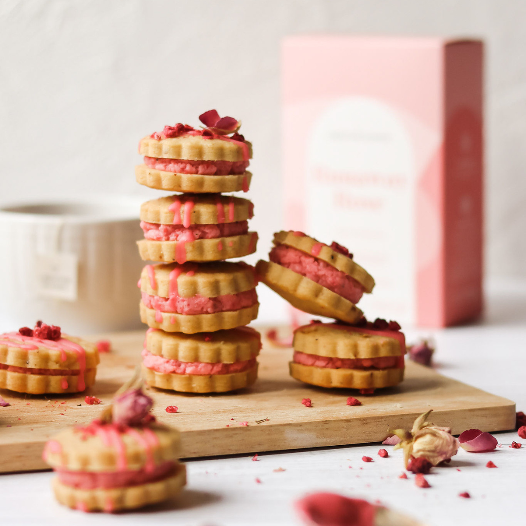 Runaway Rose Shortbread Sandwich Cookies – Libertine Blends